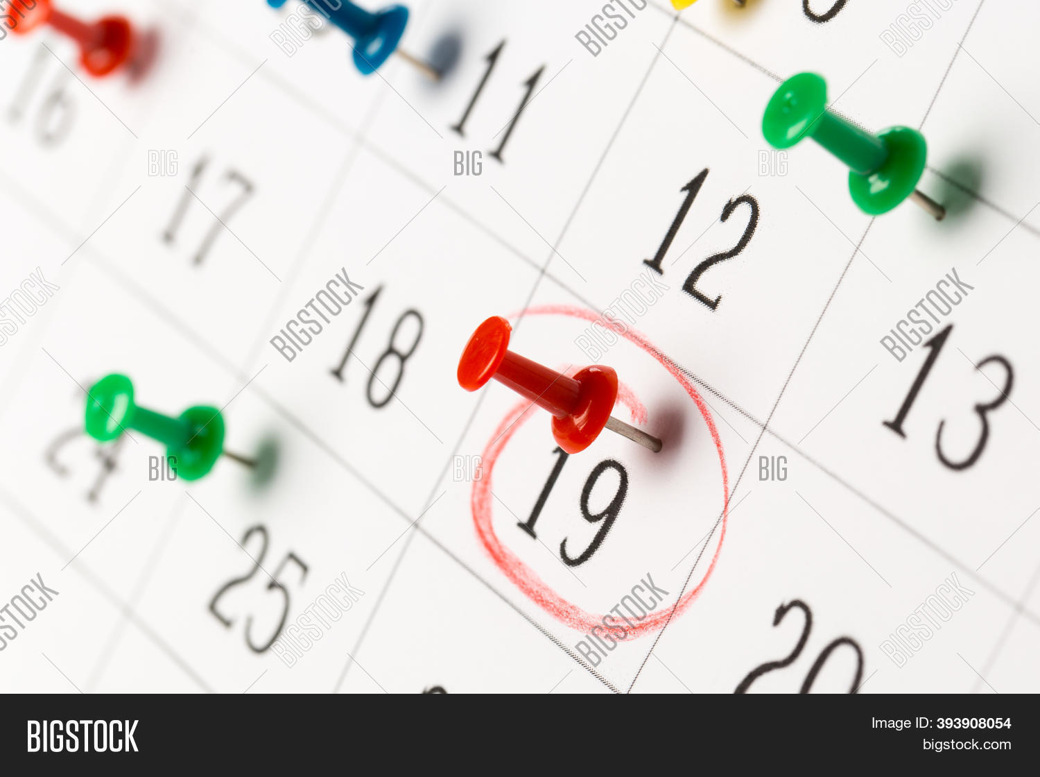 Push Pins On Calendar Image & Photo (Free Trial) | Bigstock