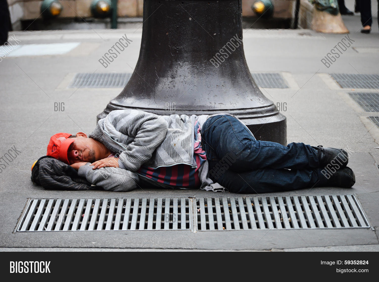 Homeless Man Sleeping Image & Photo (Free Trial) | Bigstock