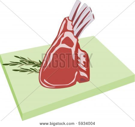 Raw Rack Lamb Vector & Photo (Free Trial) | Bigstock