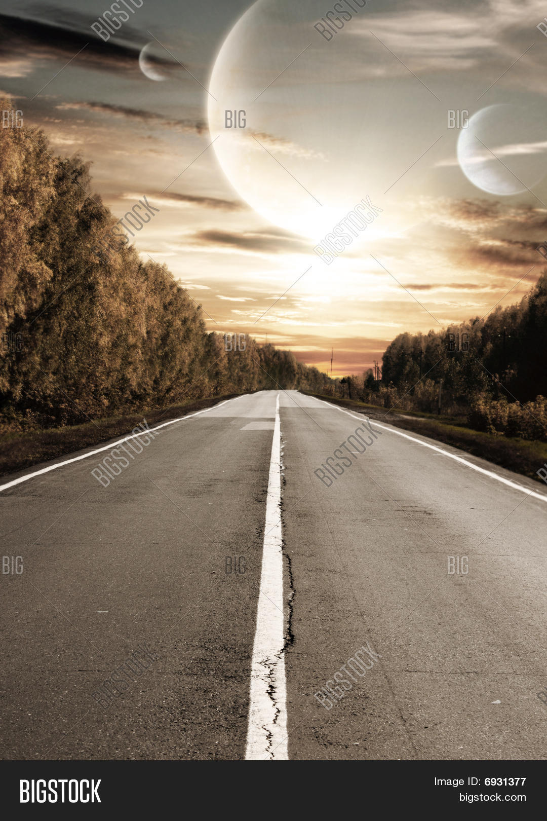 Road Surreal Sunset Image & Photo (Free Trial) | Bigstock