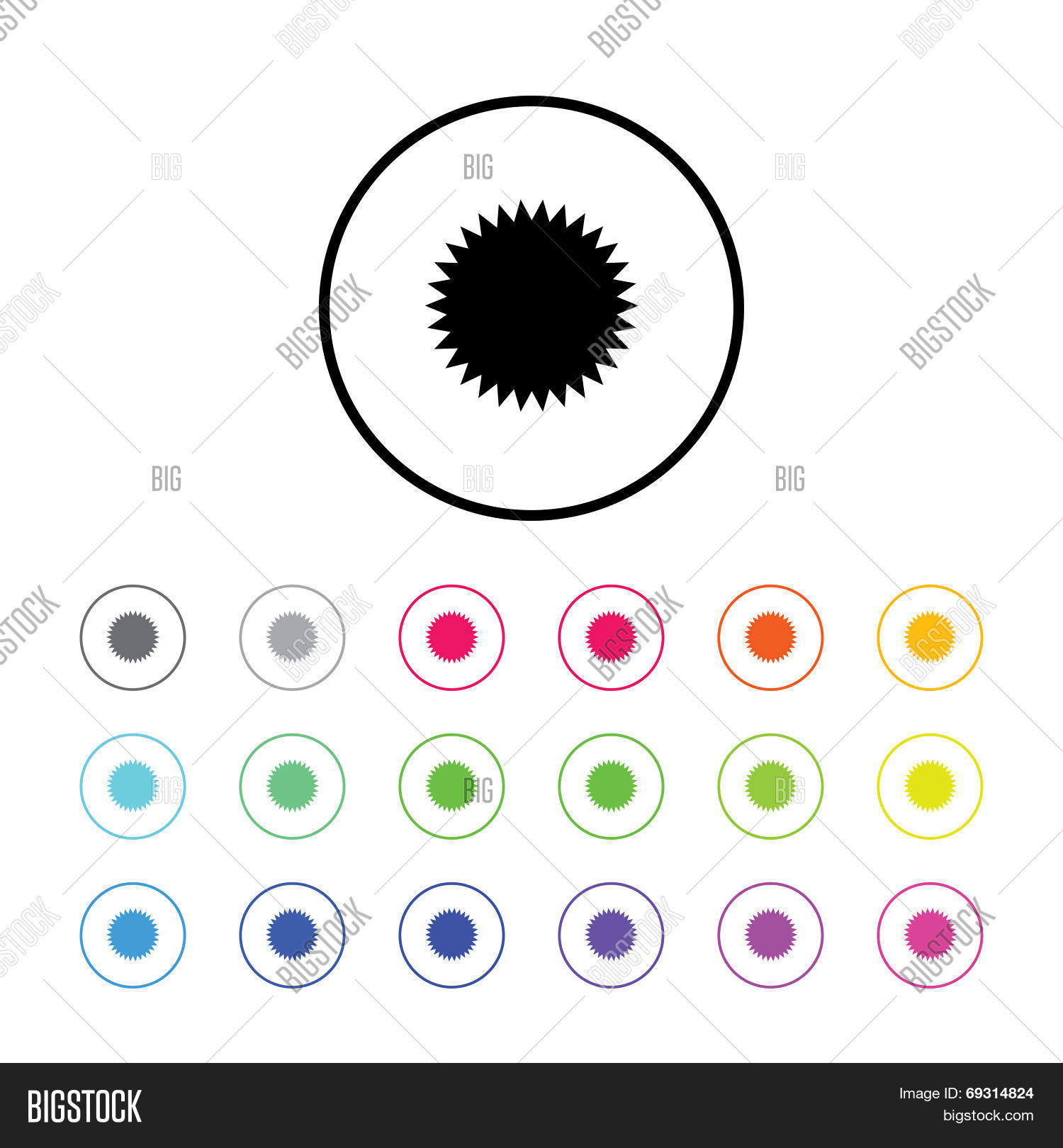 Icon Spikey Circle Image & Photo (Free Trial) | Bigstock