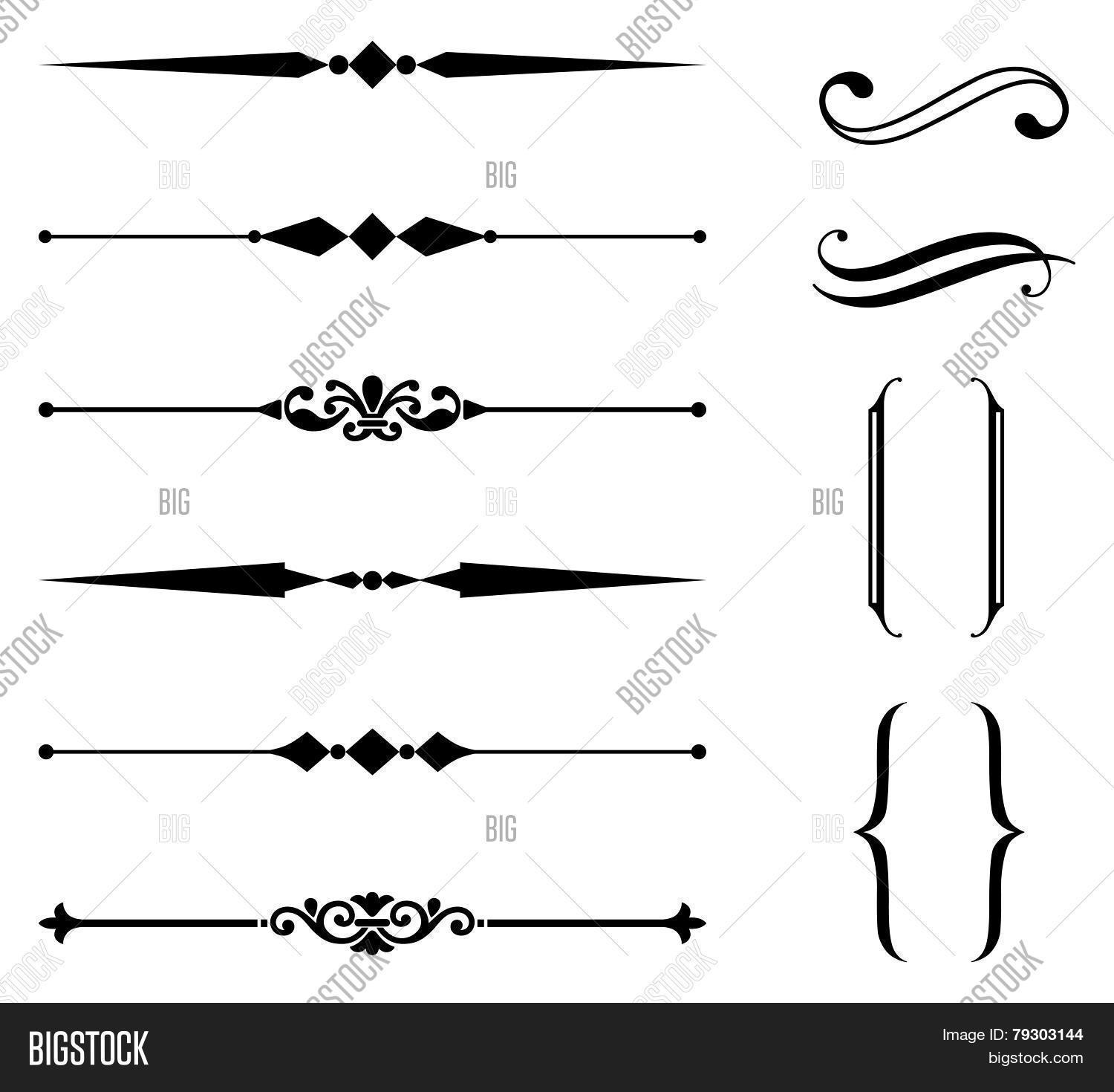 Rule Line Ornament Vector & Photo (Free Trial) | Bigstock