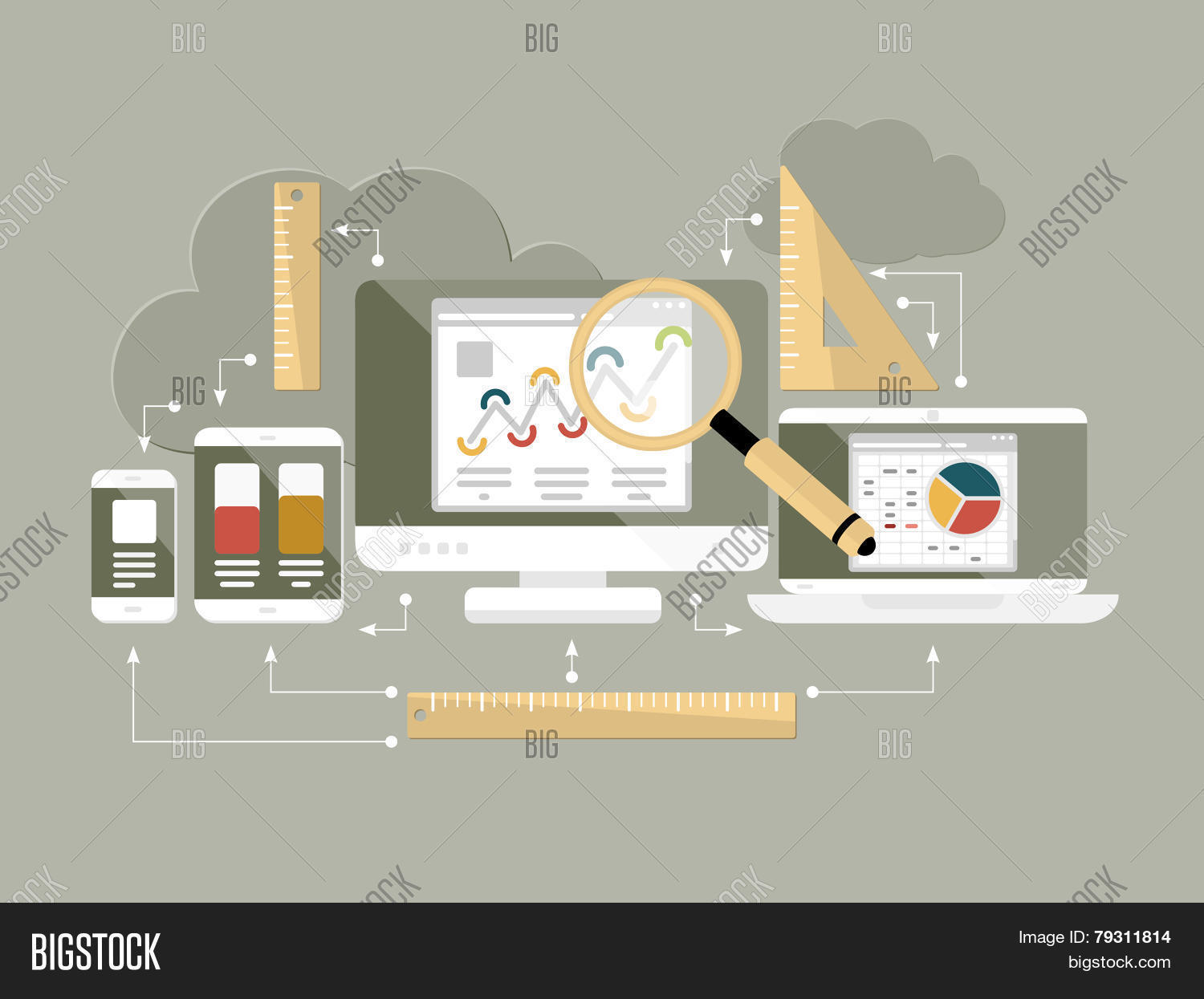 Flat Design Website Vector & Photo (Free Trial) | Bigstock