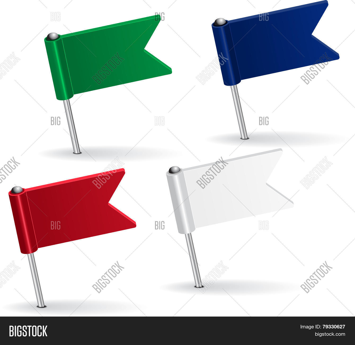 Set Pin Icon Flags. Vector & Photo (Free Trial) | Bigstock