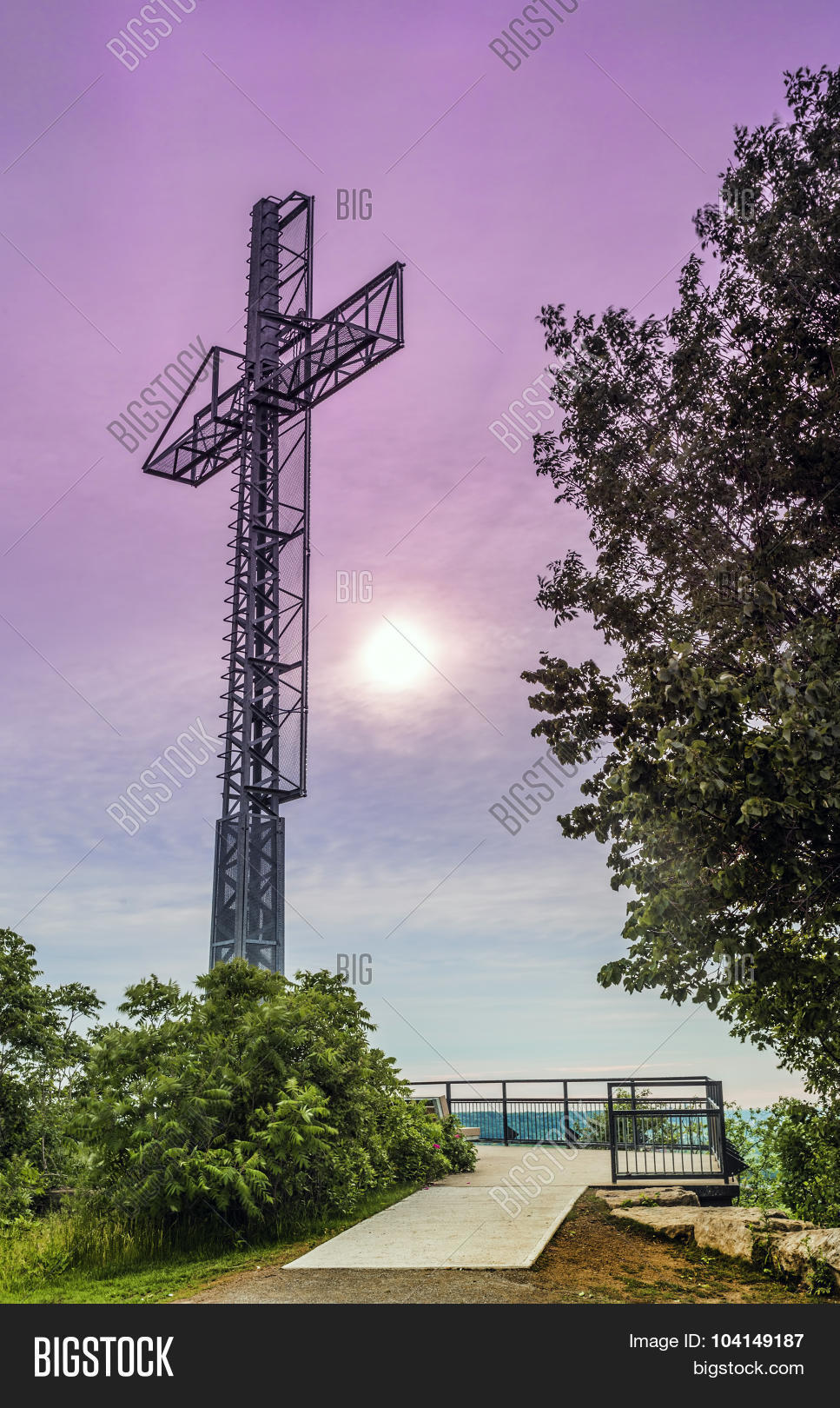 Steel Cross Monument Image & Photo (Free Trial) | Bigstock