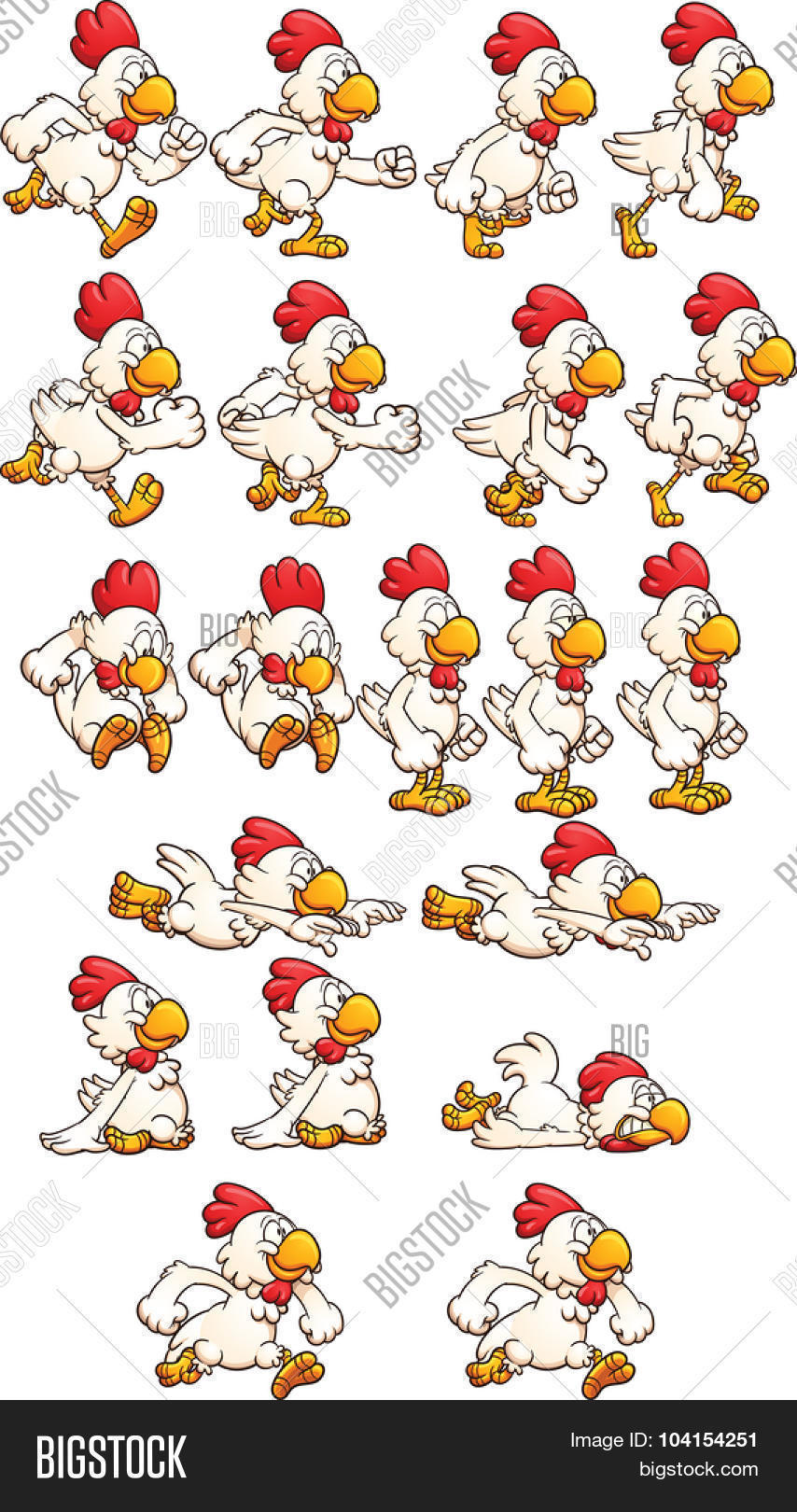 Running Chicken Vector & Photo (Free Trial) | Bigstock