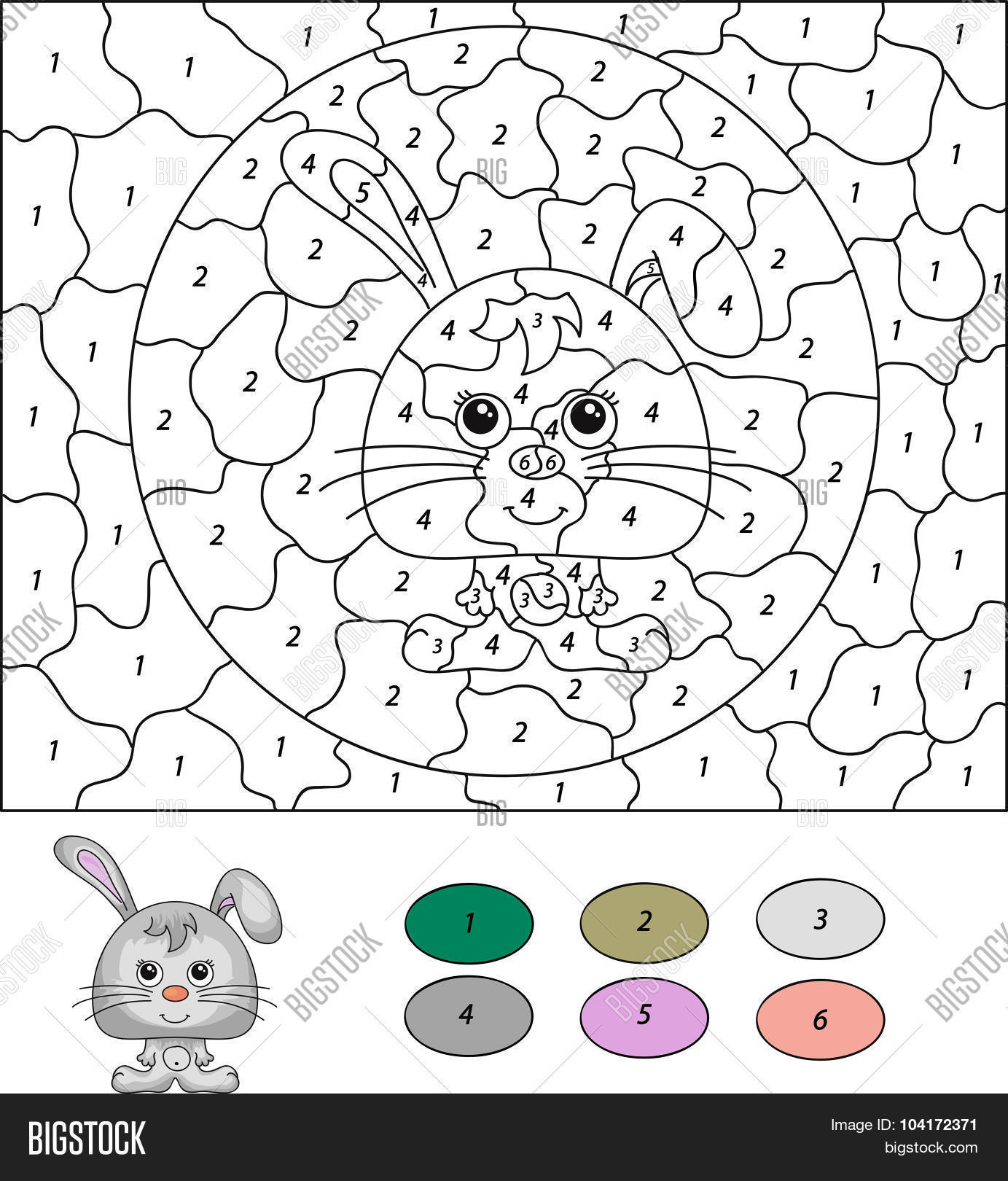 Color By Number Vector & Photo (Free Trial) | Bigstock