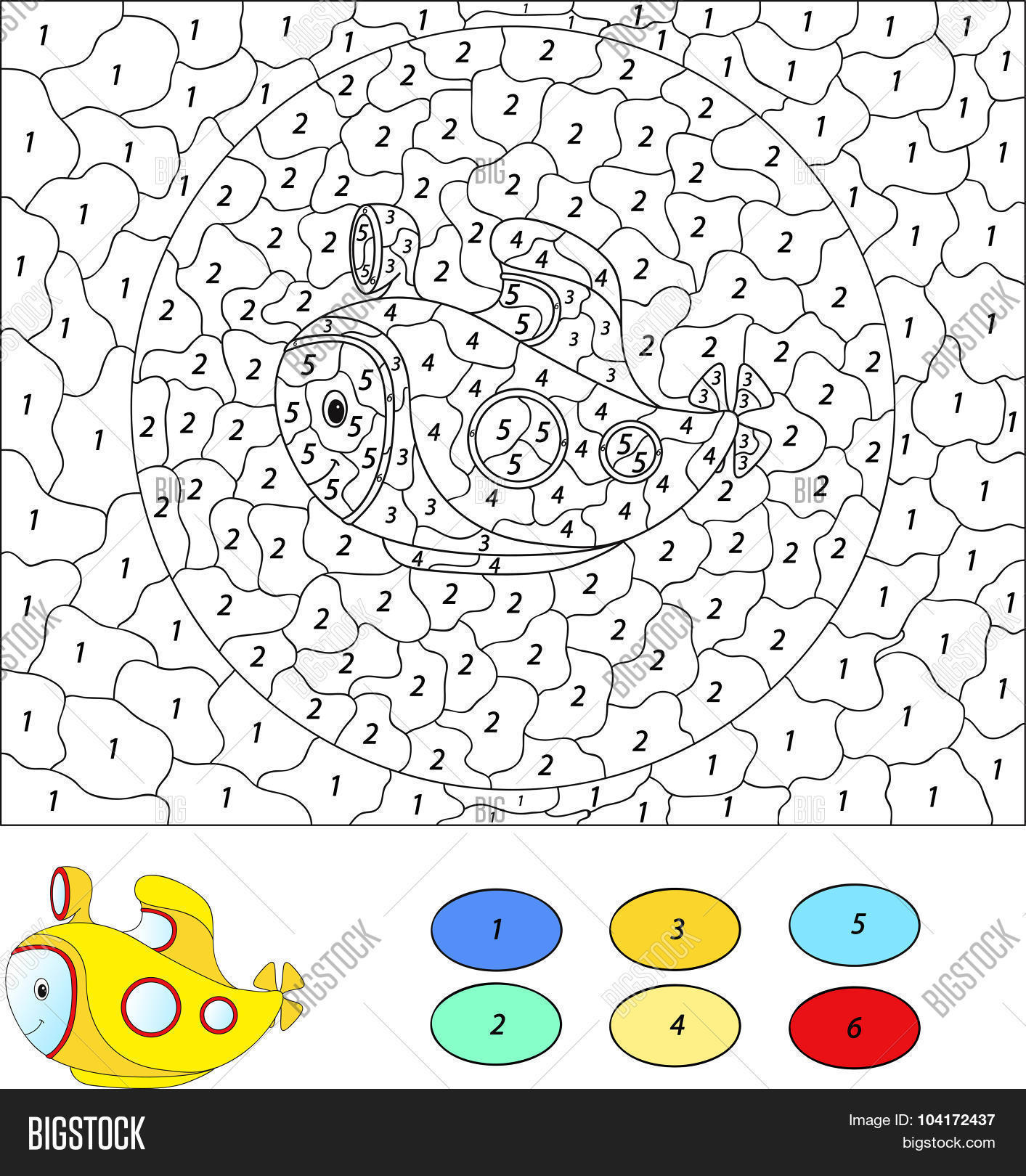 Color By Number Vector & Photo (Free Trial) | Bigstock