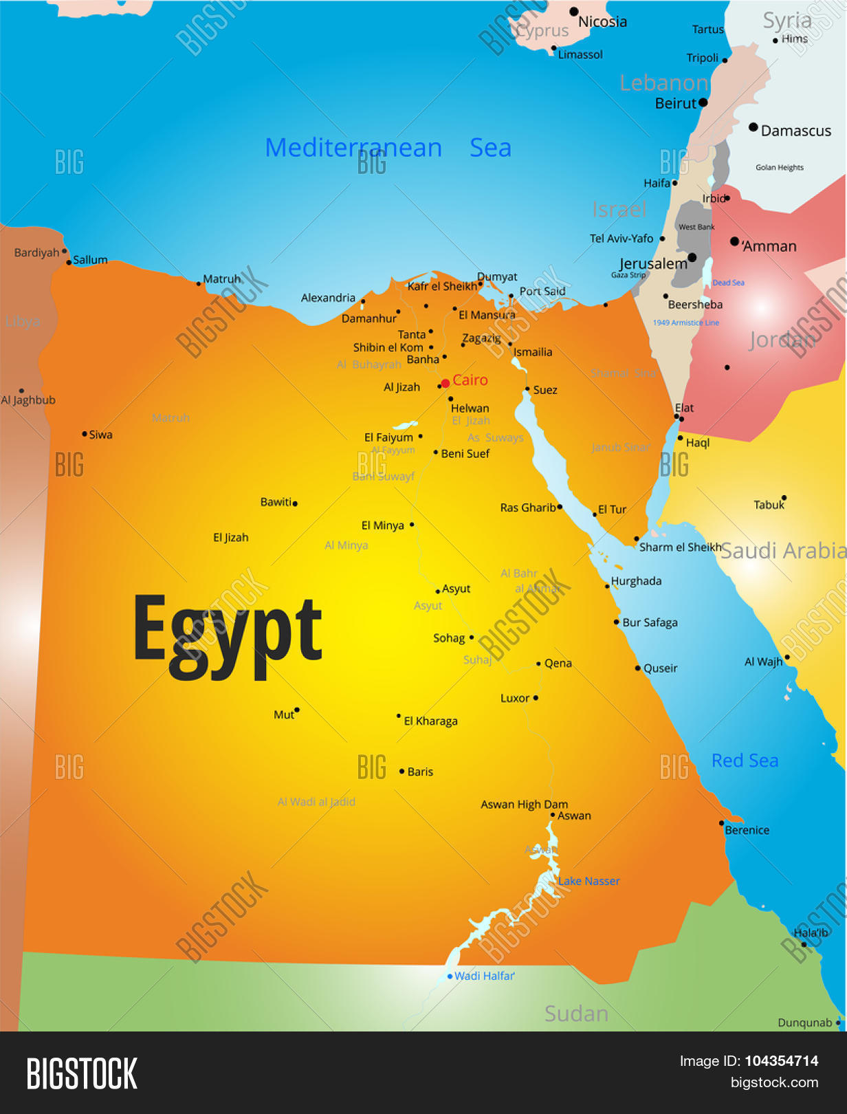 Vector Color Map Vector & Photo (Free Trial) | Bigstock