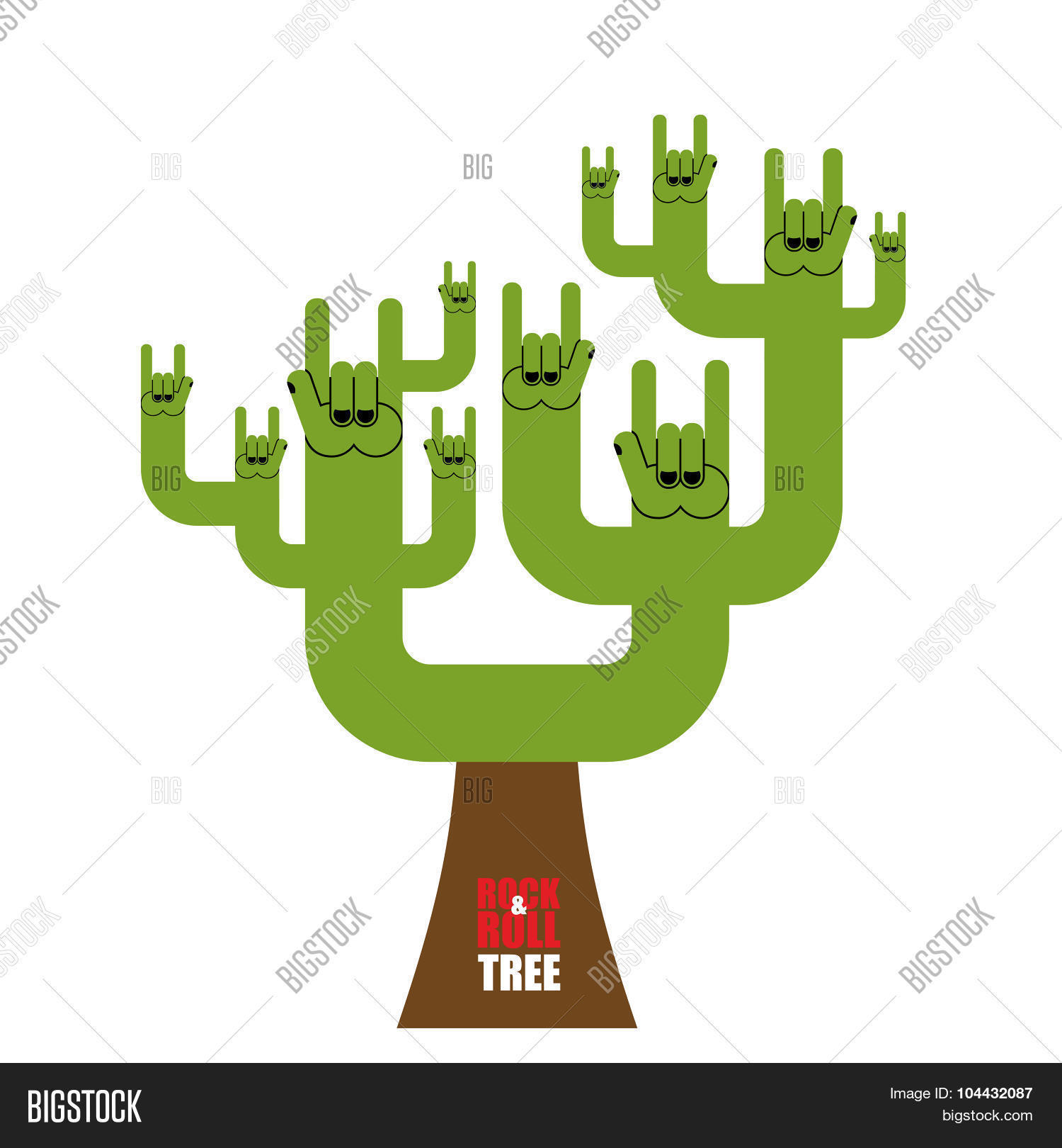Rock Roll Tree. Vector & Photo (Free Trial) | Bigstock