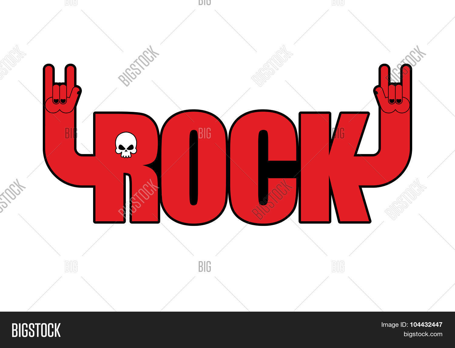 Rock. Letters Hands. Vector & Photo (Free Trial) | Bigstock
