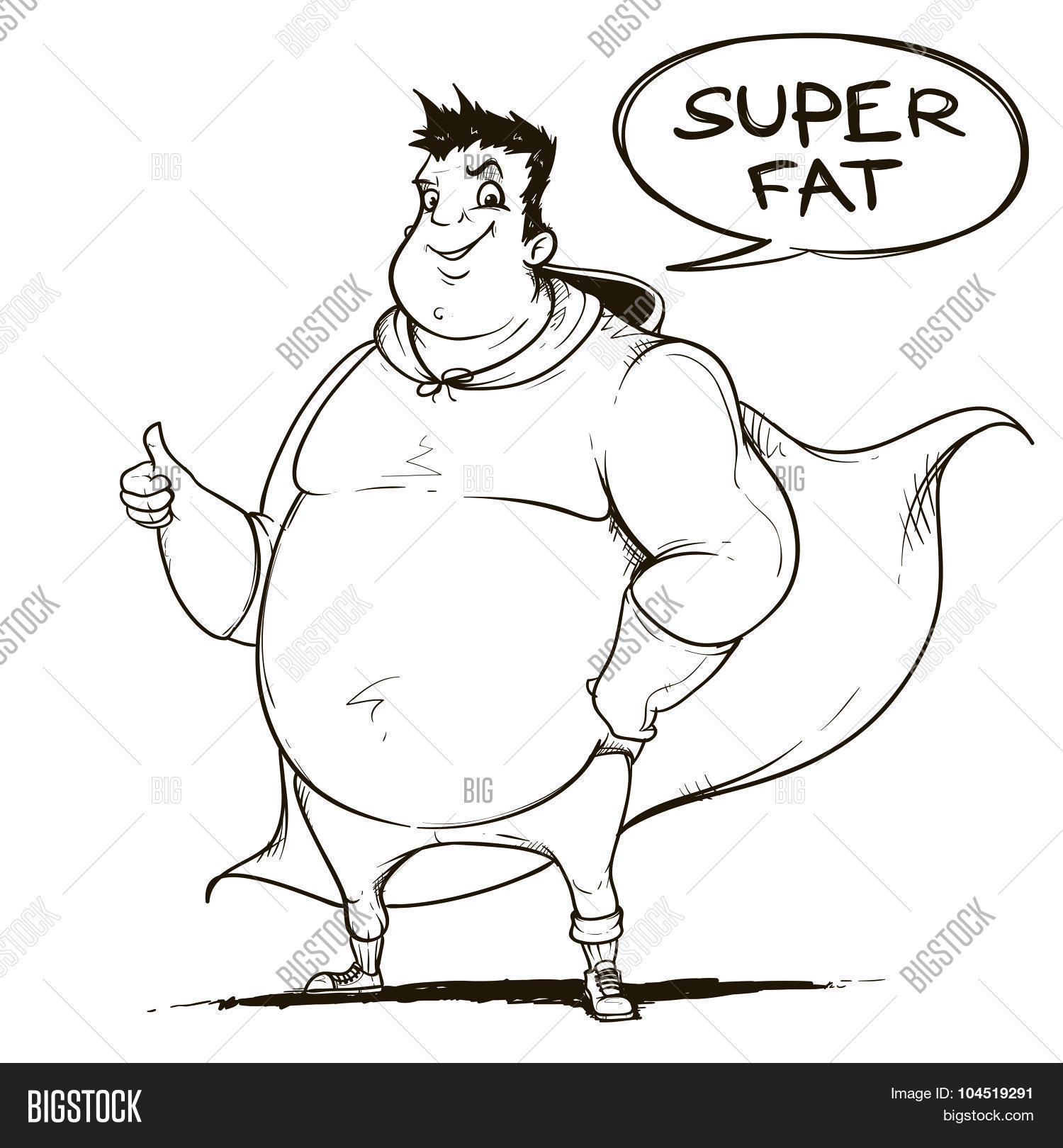 Fat Man Super Hero. Vector & Photo (Free Trial) | Bigstock