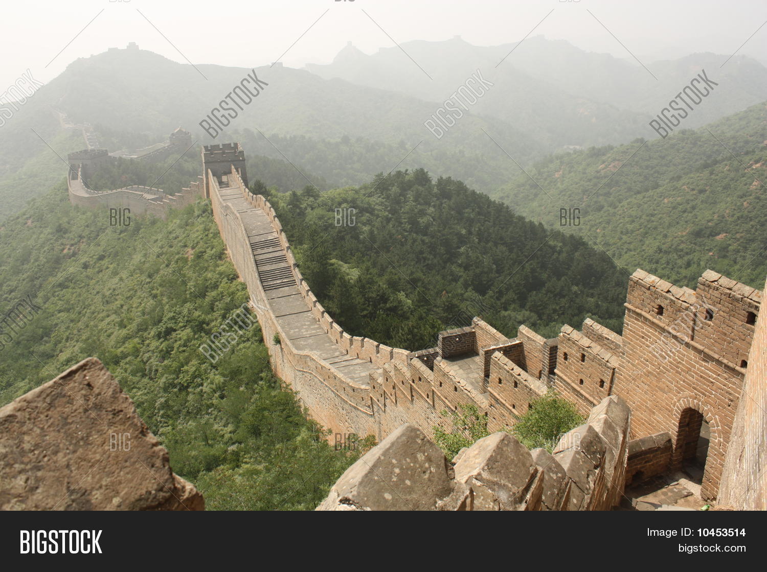 Great Wall China Haze Image & Photo (Free Trial) | Bigstock
