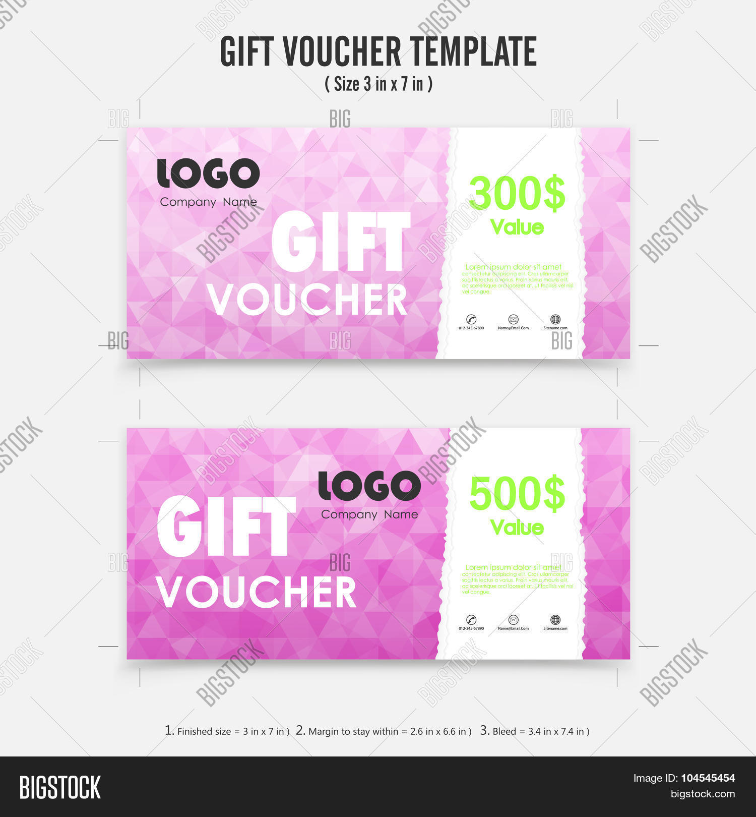 Gift Voucher Vector & Photo (Free Trial) | Bigstock