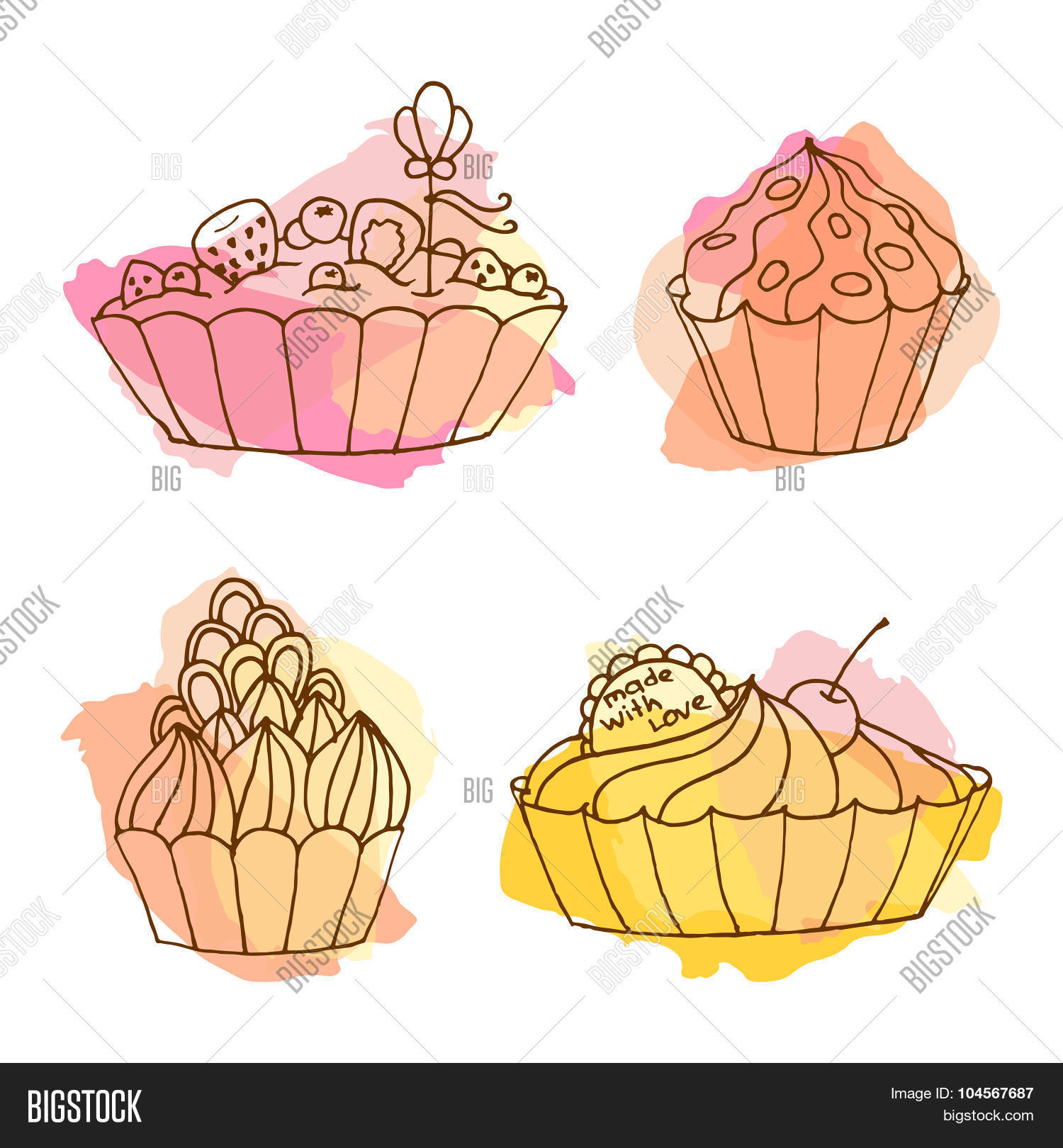 Tarts Vector Vector & Photo (Free Trial) | Bigstock
