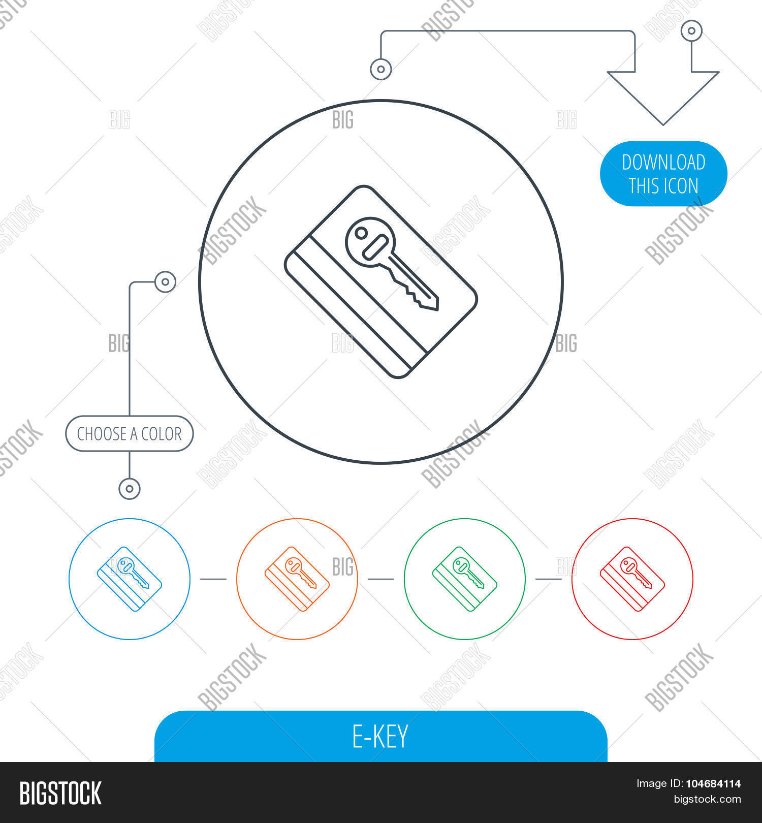 Electronic Key Icon. Vector & Photo (Free Trial) | Bigstock