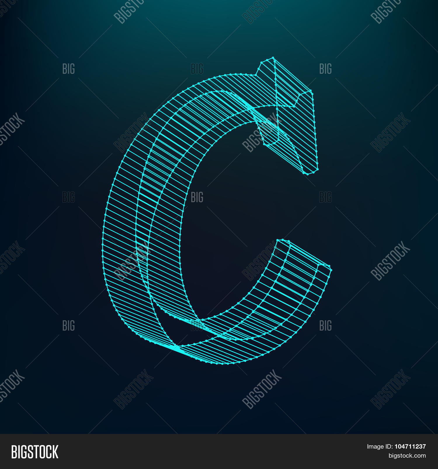 Letter C. Polygonal Vector & Photo (Free Trial) | Bigstock