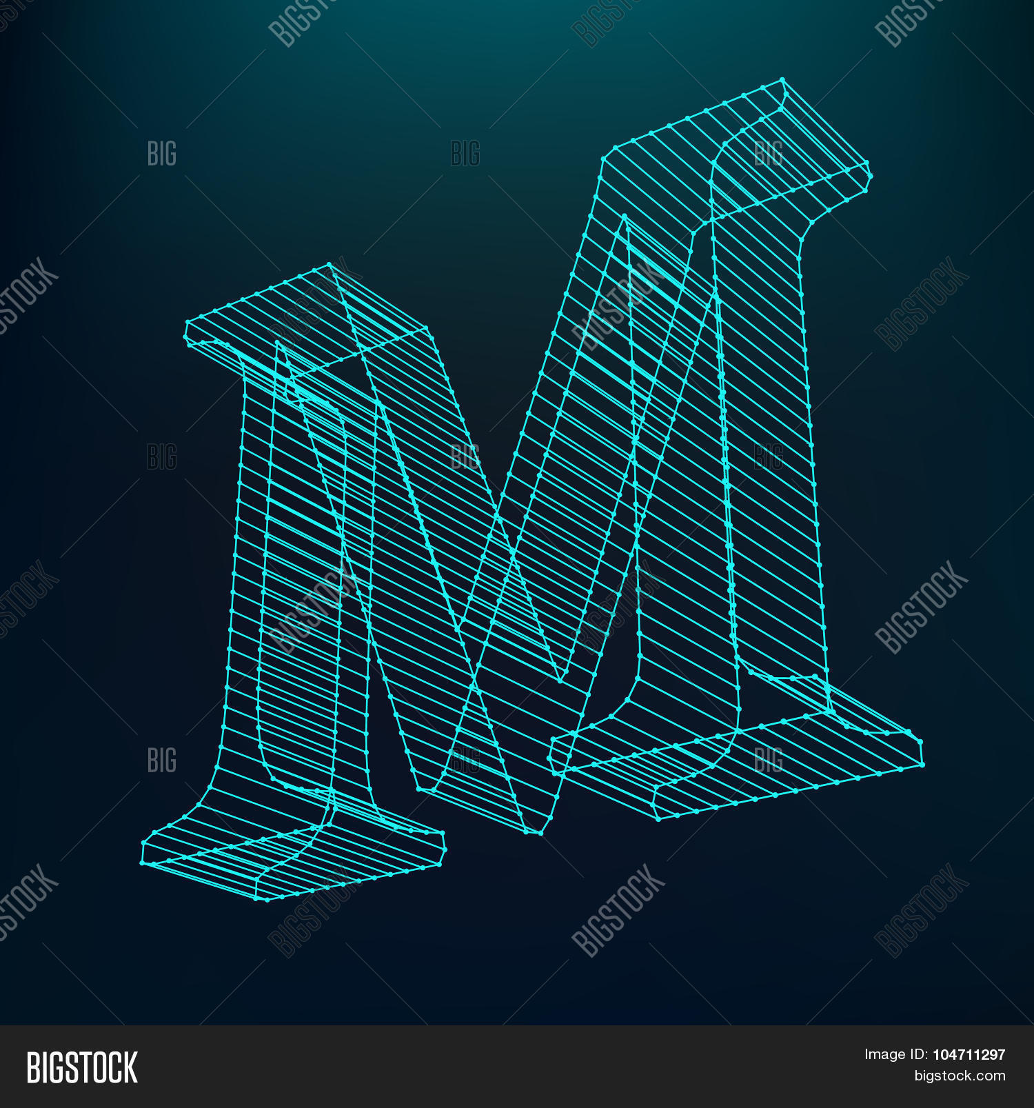 Letter M. Polygonal Vector & Photo (Free Trial) | Bigstock