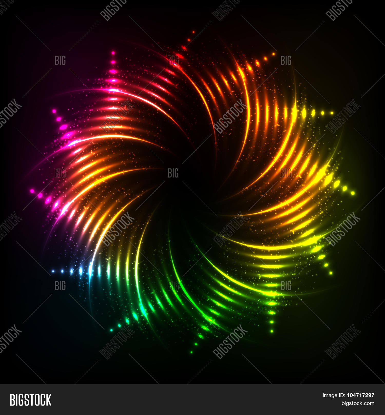 Abstract Rainbow Neon Vector & Photo (Free Trial) | Bigstock