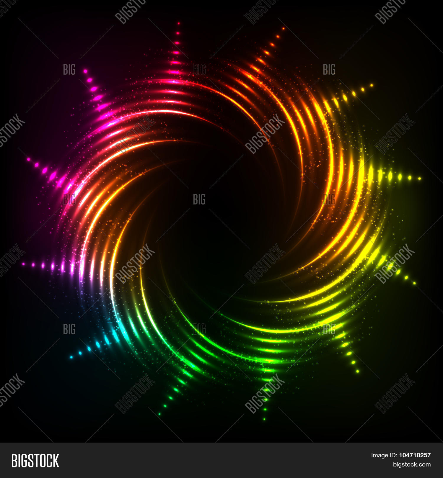 Abstract Rainbow Neon Vector & Photo (Free Trial) | Bigstock