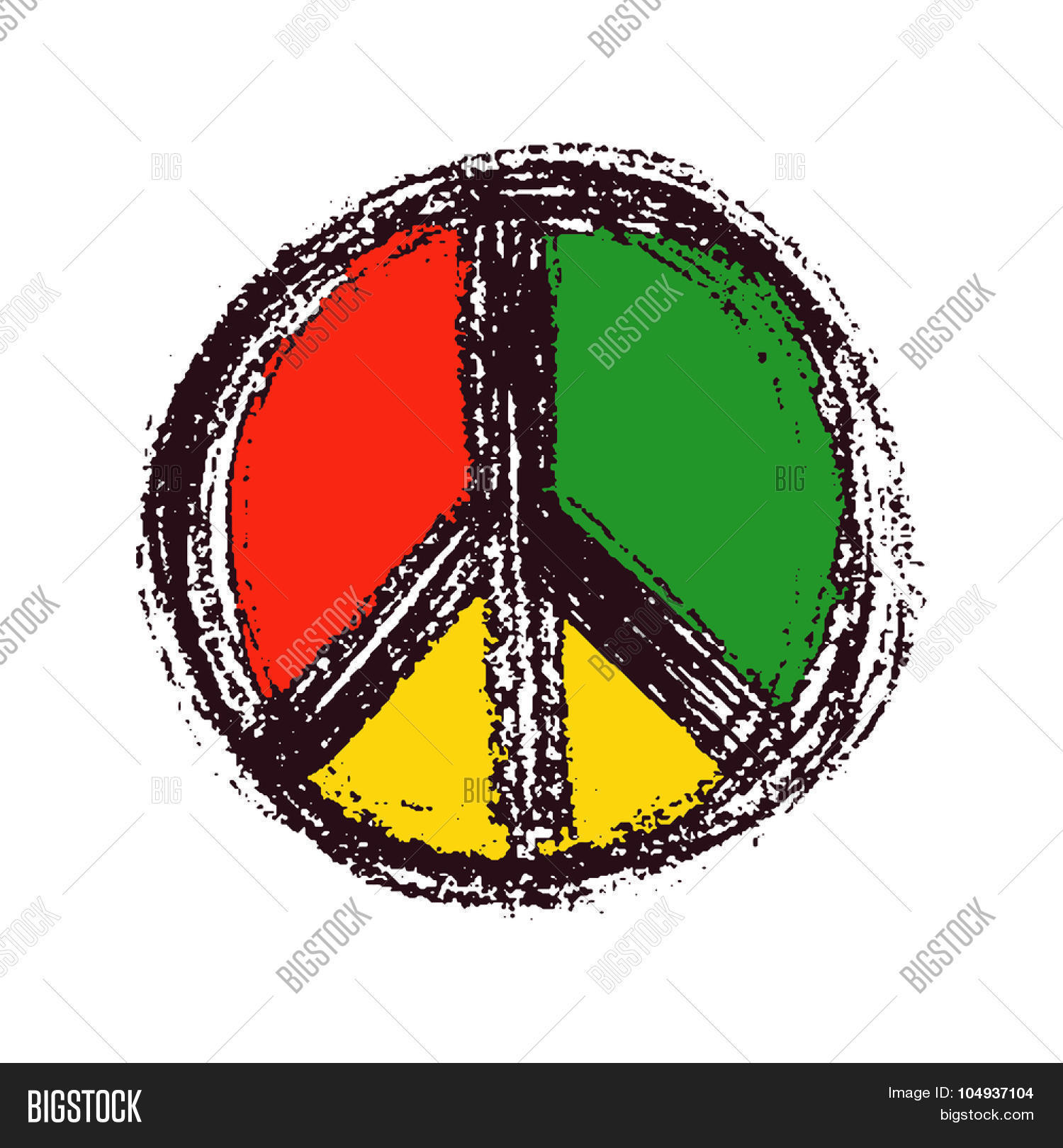 Peace Symbol Drawing Vector & Photo (Free Trial) | Bigstock