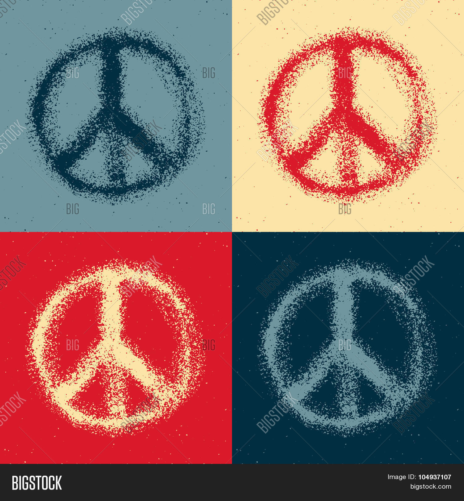 Peace Symbol Drawing Vector & Photo (Free Trial) | Bigstock