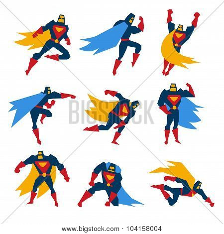 Superman Poses Set Vector & Photo (Free Trial) | Bigstock