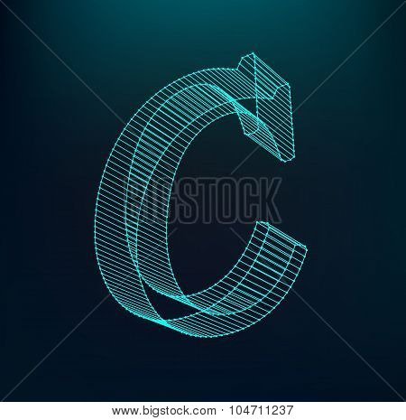 Letter C. Polygonal Vector & Photo (Free Trial) | Bigstock