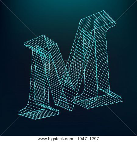 Letter M. Polygonal Vector & Photo (Free Trial) | Bigstock