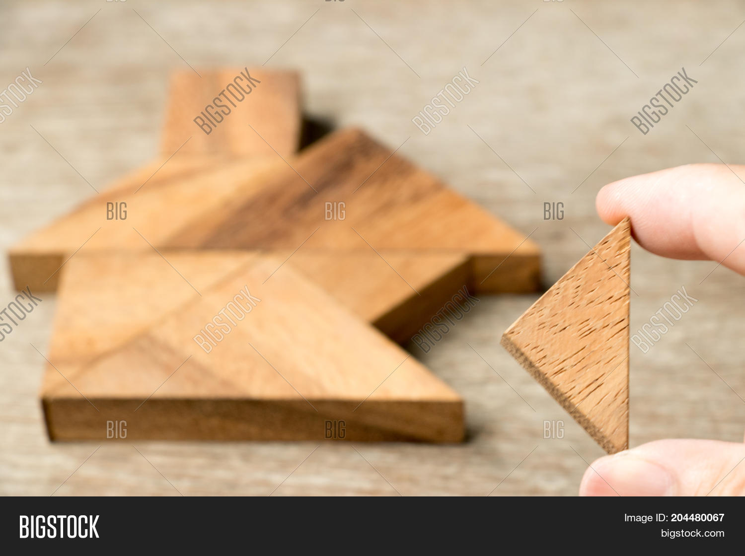 Wood Tangram Puzzle Image & Photo (Free Trial) | Bigstock