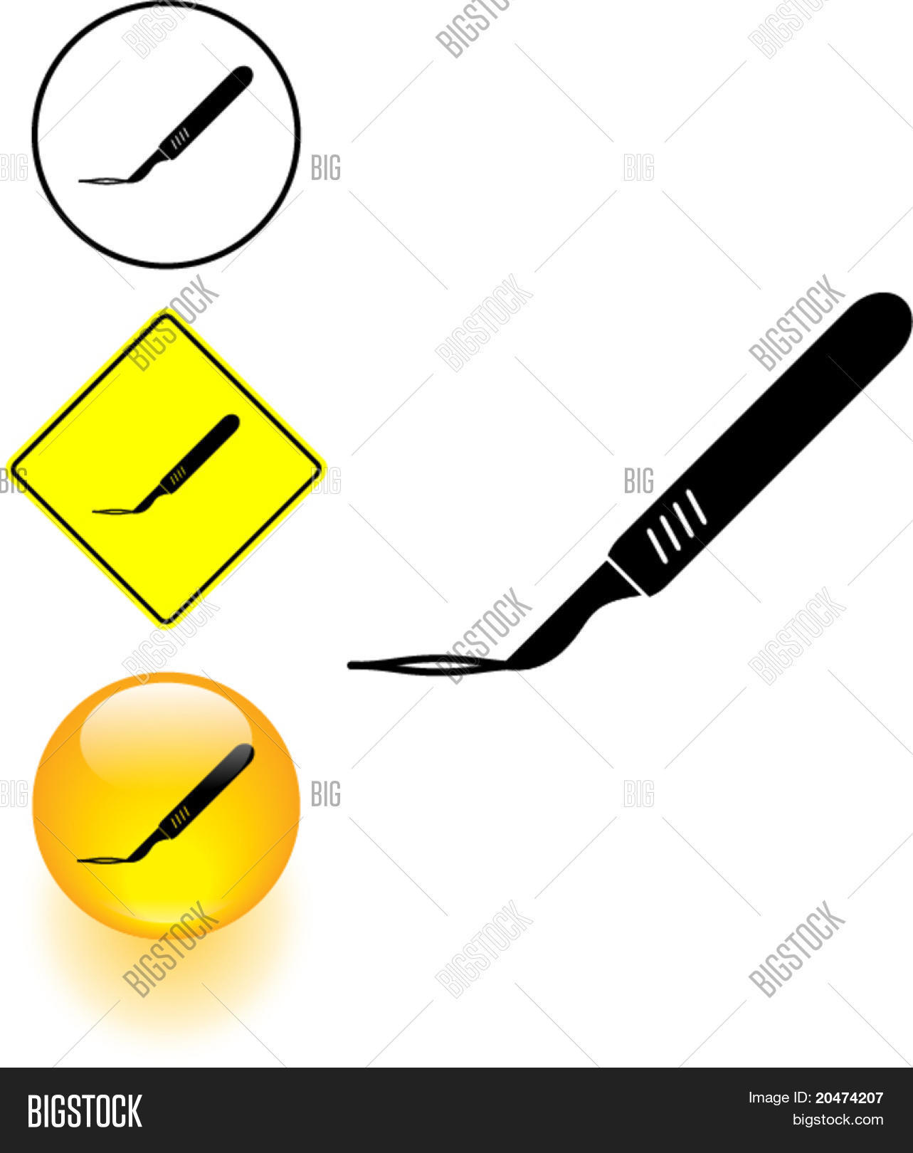 Scalpel Incision Vector & Photo (Free Trial) | Bigstock
