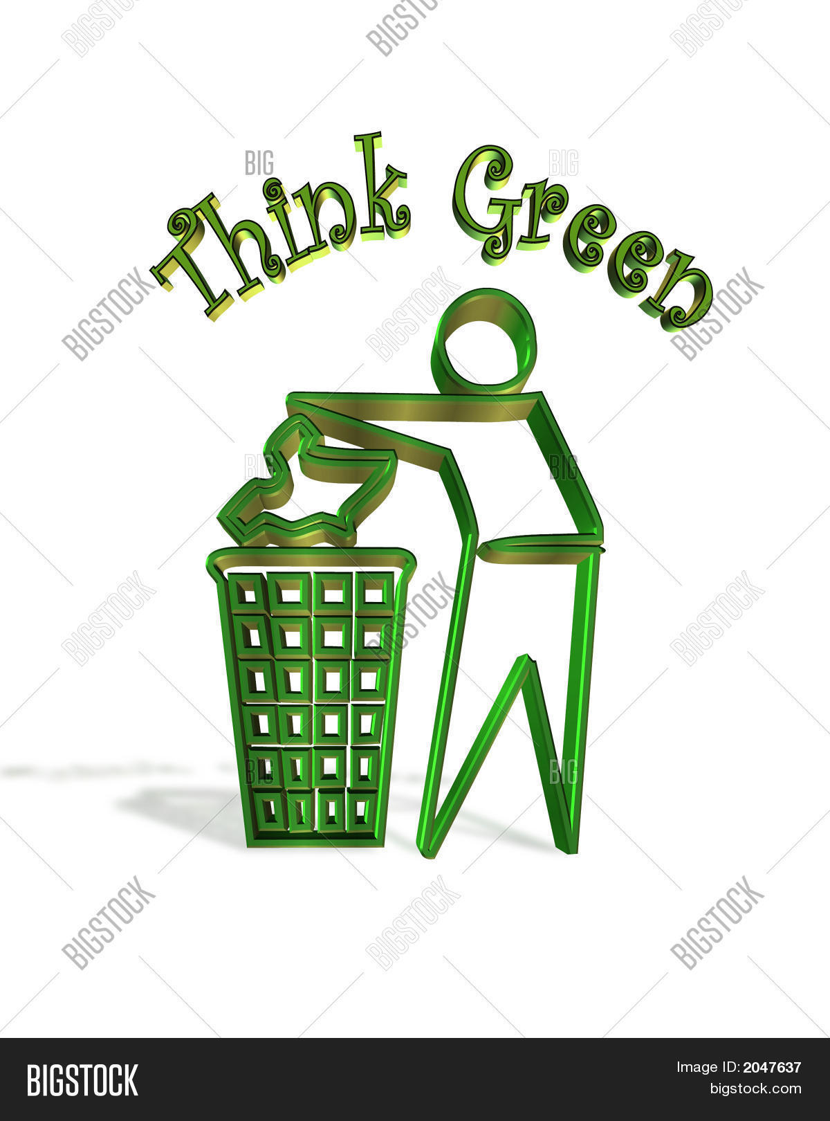 3D Think Green Recycle Image & Photo (Free Trial) | Bigstock