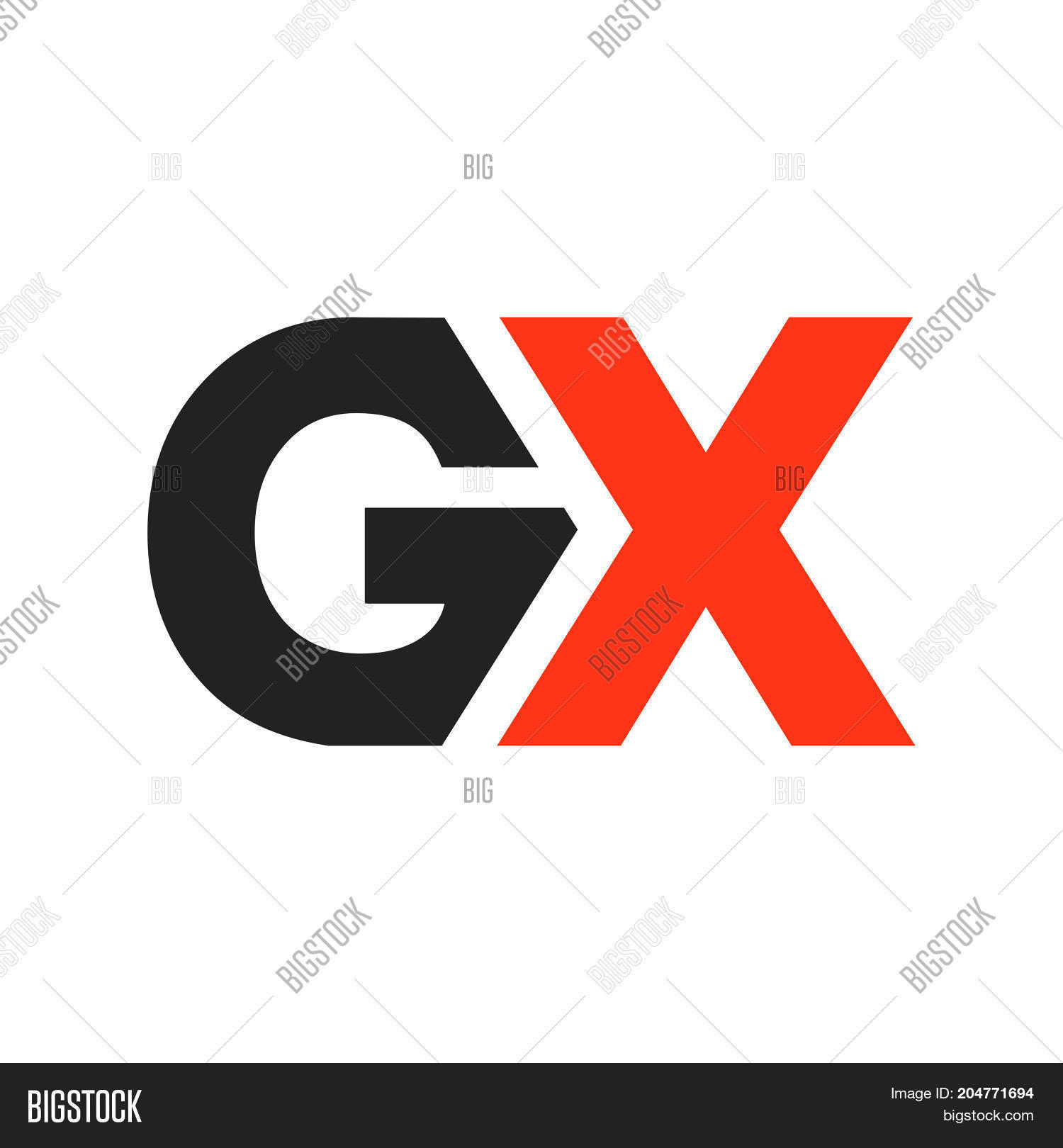Gx Letter Logo Design Vector & Photo (Free Trial) | Bigstock