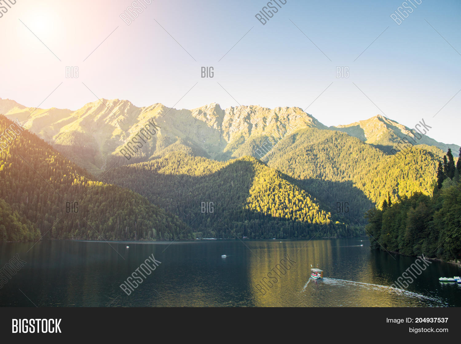 Beautiful Lake Ritsa Image & Photo (Free Trial) | Bigstock