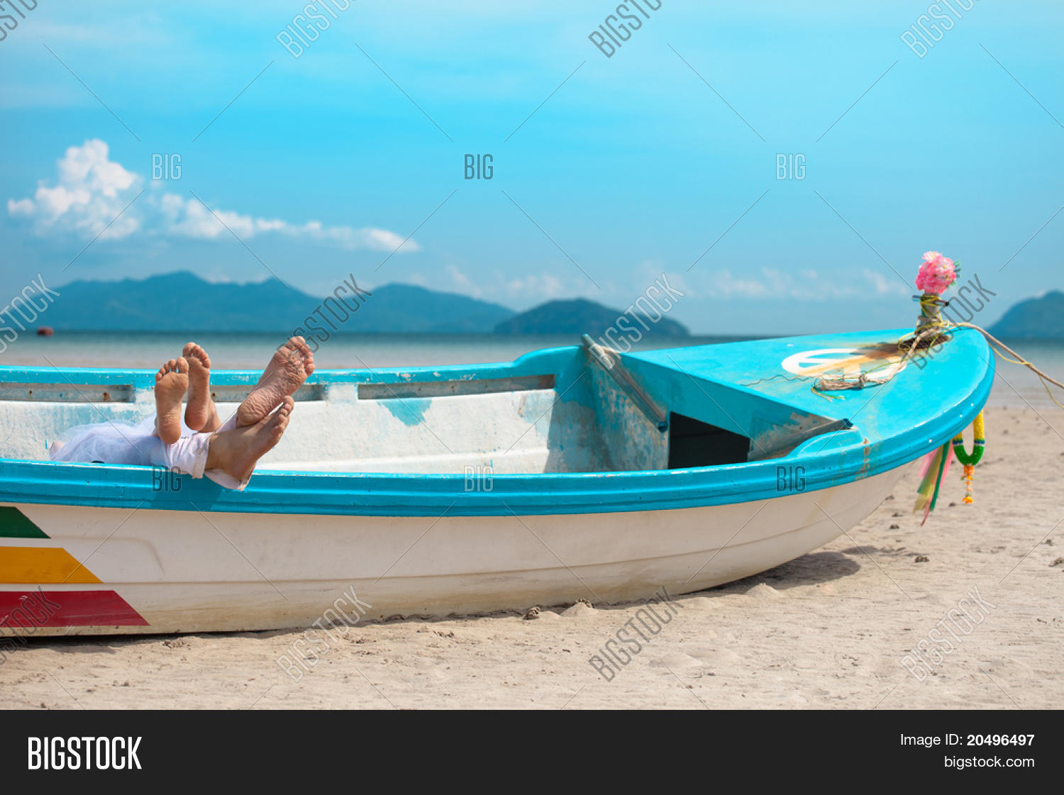Legs Couple Boat On Image & Photo (Free Trial) | Bigstock