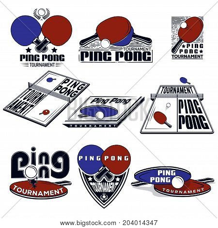 Set Logos Ping Pong Vector & Photo (Free Trial) | Bigstock