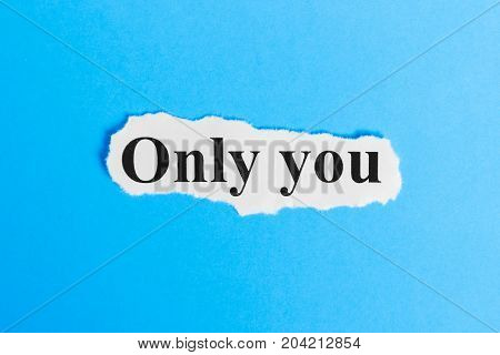 Only You Text On Paper Image & Photo (Free Trial) | Bigstock