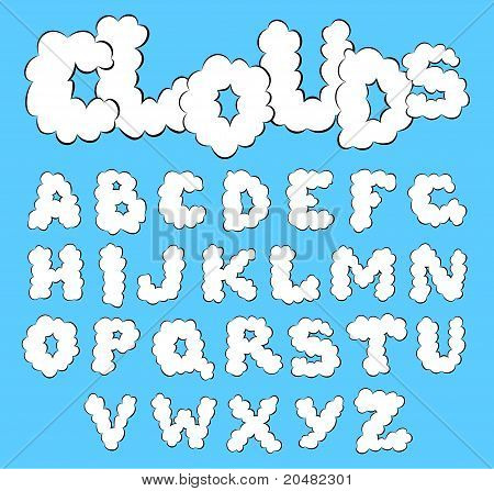 Clouds Alphabet Vector & Photo (Free Trial) | Bigstock