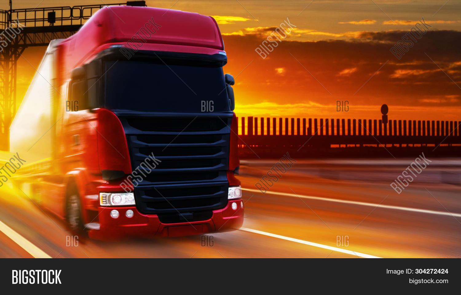 Truck On Highway . Image & Photo (Free Trial) | Bigstock