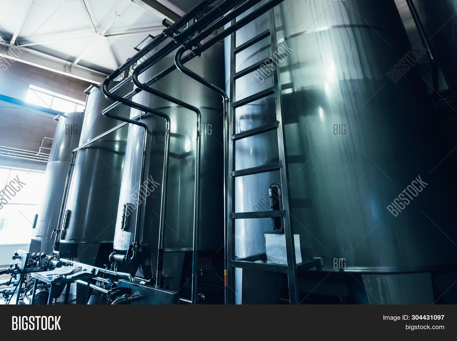 Large Steel Tanks Vats Image & Photo (Free Trial) | Bigstock