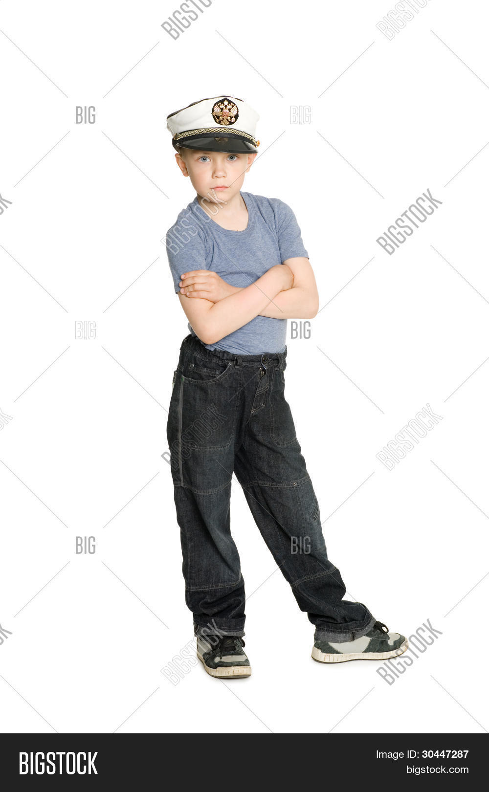 Cute Boy Sea Cap Full Image & Photo (Free Trial) | Bigstock