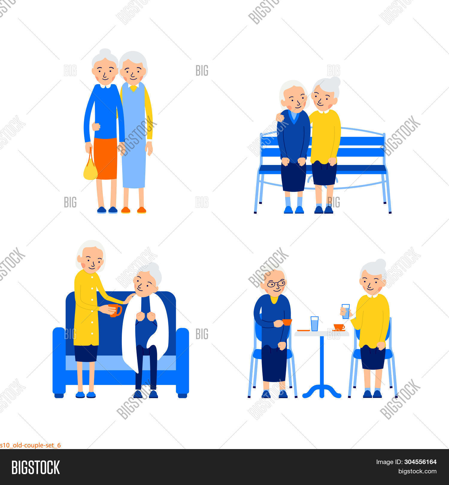 Old Women Friends. Set Image & Photo (Free Trial) | Bigstock