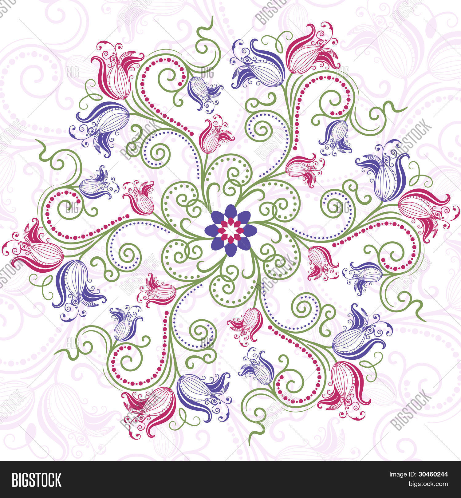 Colorful Floral Round Vector & Photo (Free Trial) | Bigstock