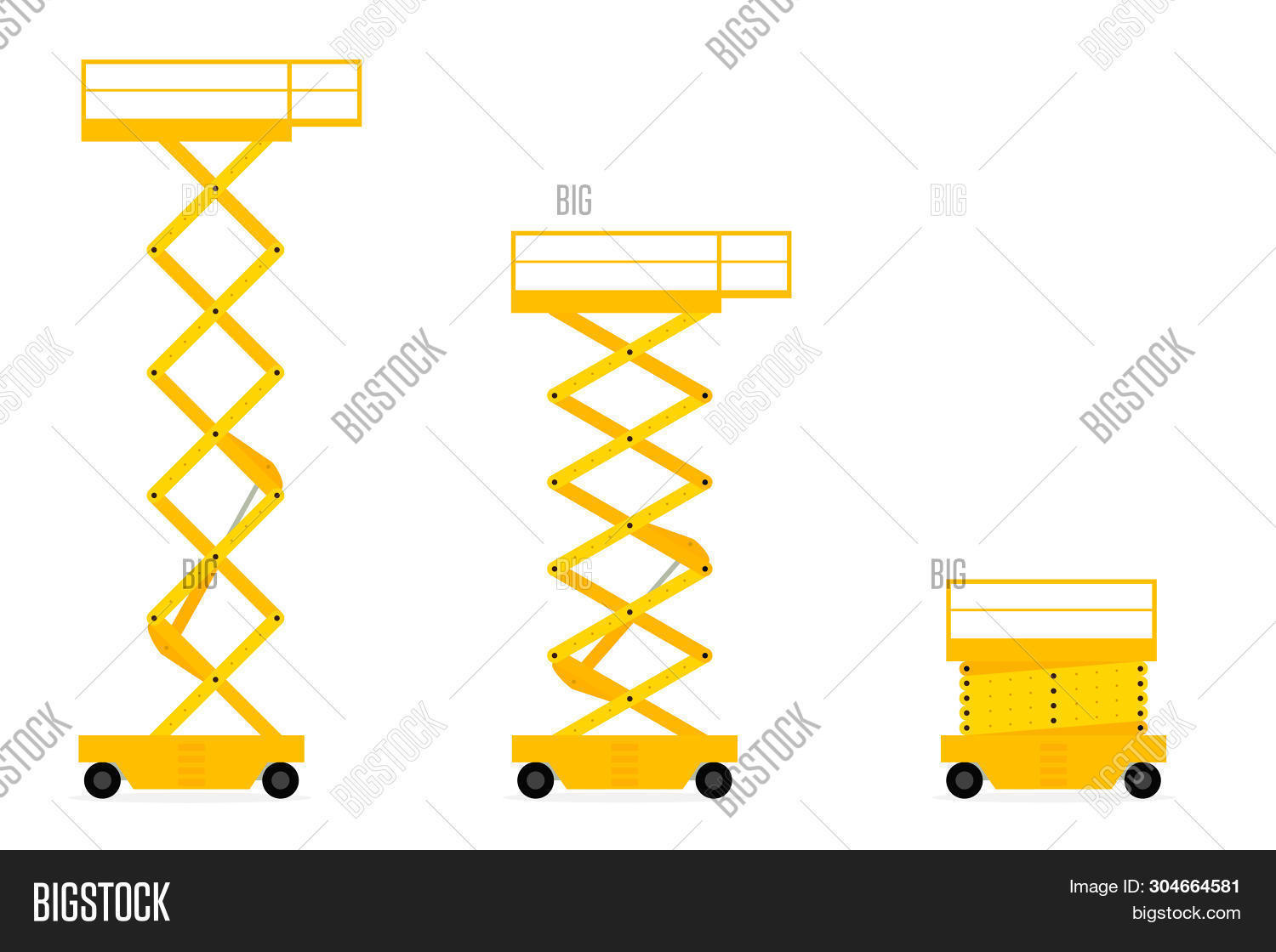 Scissors Lift Icon Set Image & Photo (Free Trial) | Bigstock