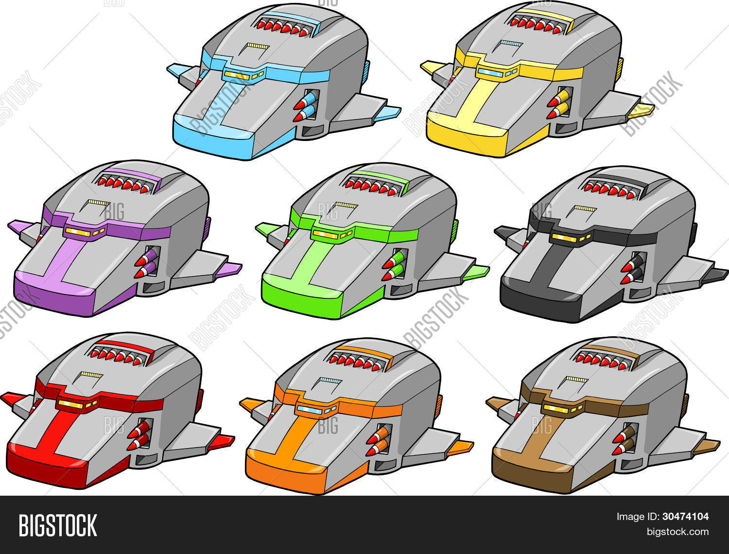 Spacecraft Spaceship Vector & Photo (Free Trial) | Bigstock