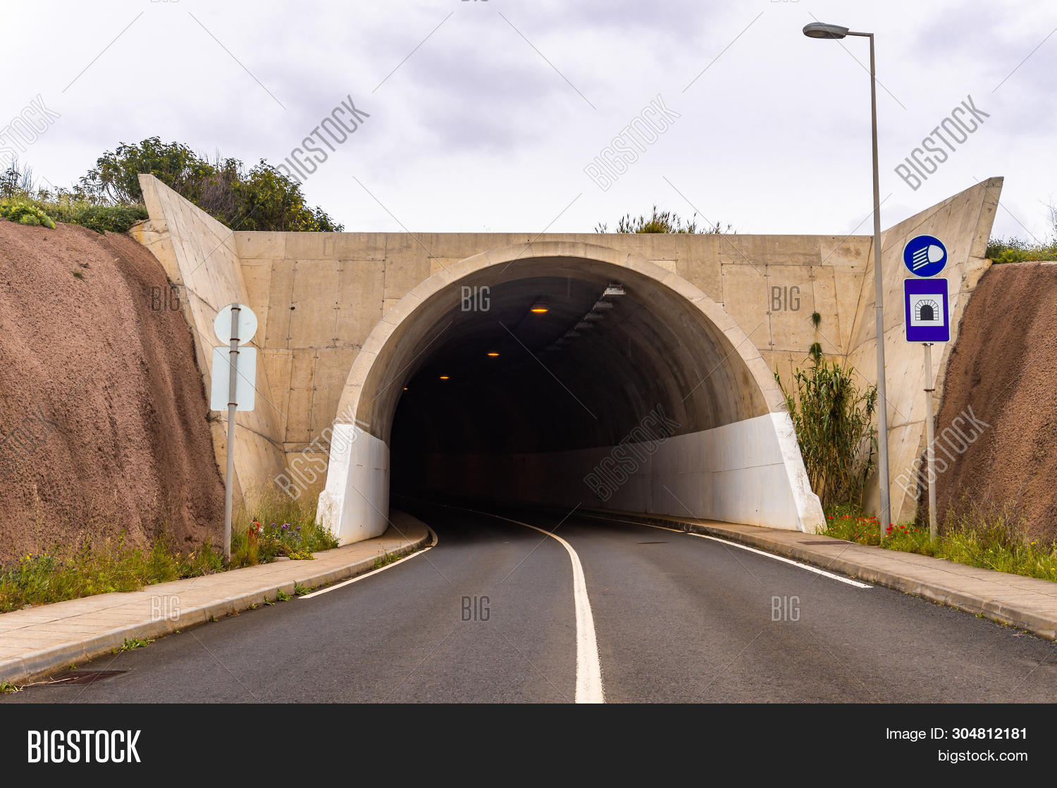 Inside Road Tunnel
