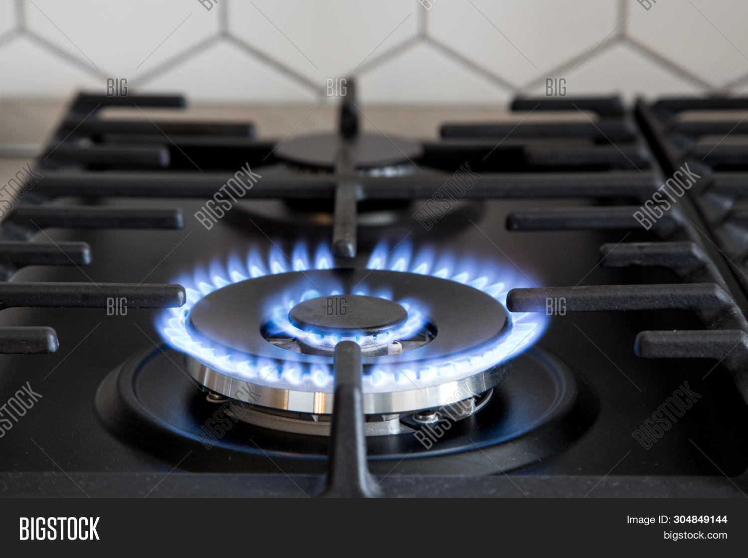 Gas Burner On Black Image & Photo (Free Trial) | Bigstock