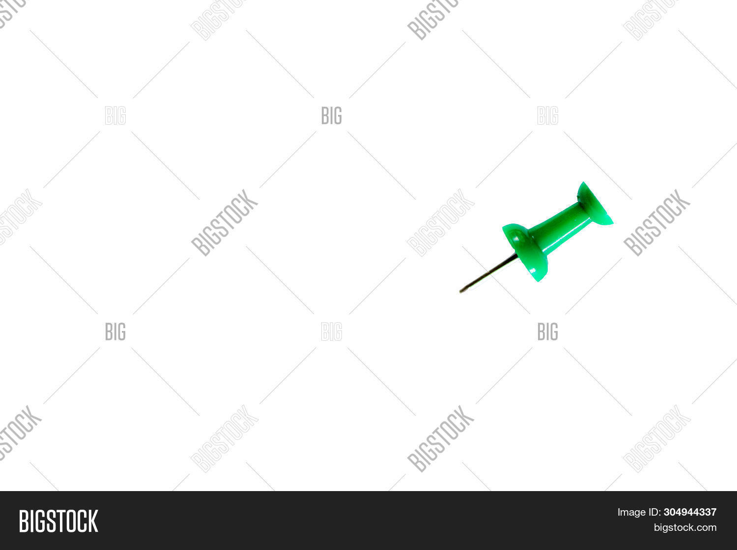 Green Pin On Isolated Image & Photo (Free Trial) | Bigstock