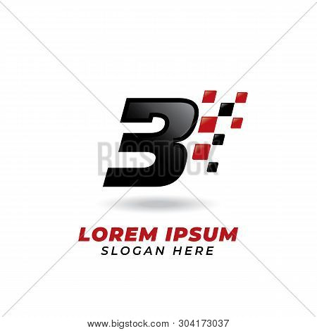 Number Three 3 Racing Vector & Photo (Free Trial) | Bigstock