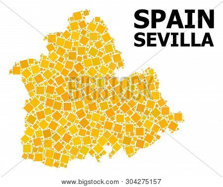 Vector y foto Gold Square Mosaic (prueba gratis) | Bigstock